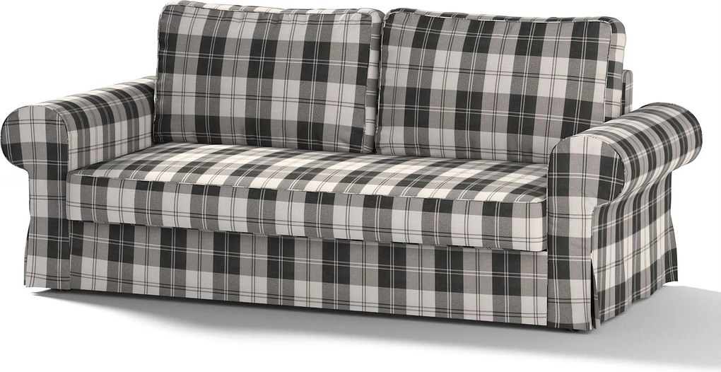 Potah na pohovku IKEA Backabro, 3-místná, rozkládací barva černá látka pletený vzor, vzorované