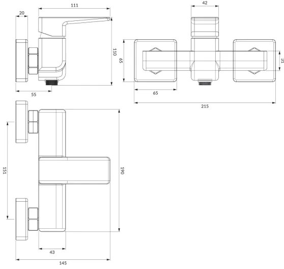 OMNIRES PM7440CR - Sprchová baterie PARMA lesklý chrom