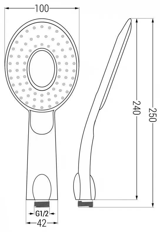 Mexen R-73 bidetový nástavec s 1 funkcí, Černá - 79573-70