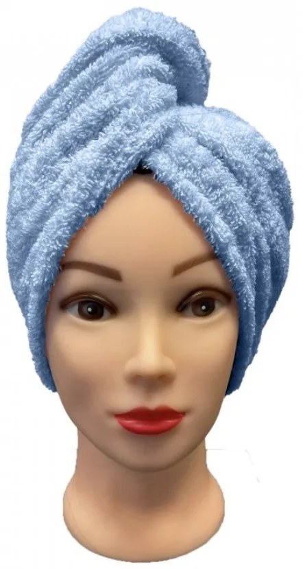 Rychleschnoucí froté Turban na vlasy světle modrý TiaHome