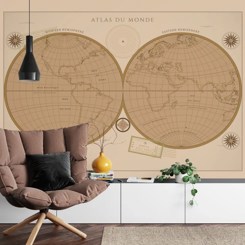 Fototapeta Atlas Du Monde Vintage Hladký vinyl 135x90