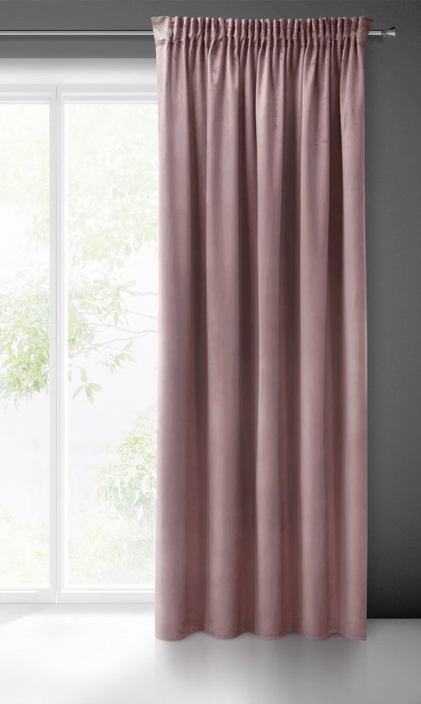 ZATEMŇOVACÍ ZÁVĚS NA PÁSCE PIERRE CARDIN SIBEL 140X270 CM STARORŮŽOVÁ