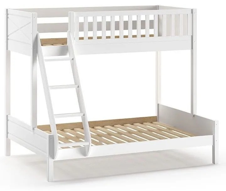 Bílá patrová dětská postel 140x200/90x200 cm Scott - Vipack Biano.cz