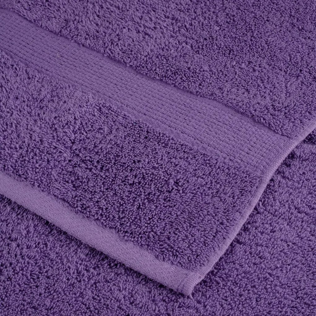 Premium ručníky SOLUND 4 ks fialové 80 x 200 cm 600 g/m² 137363