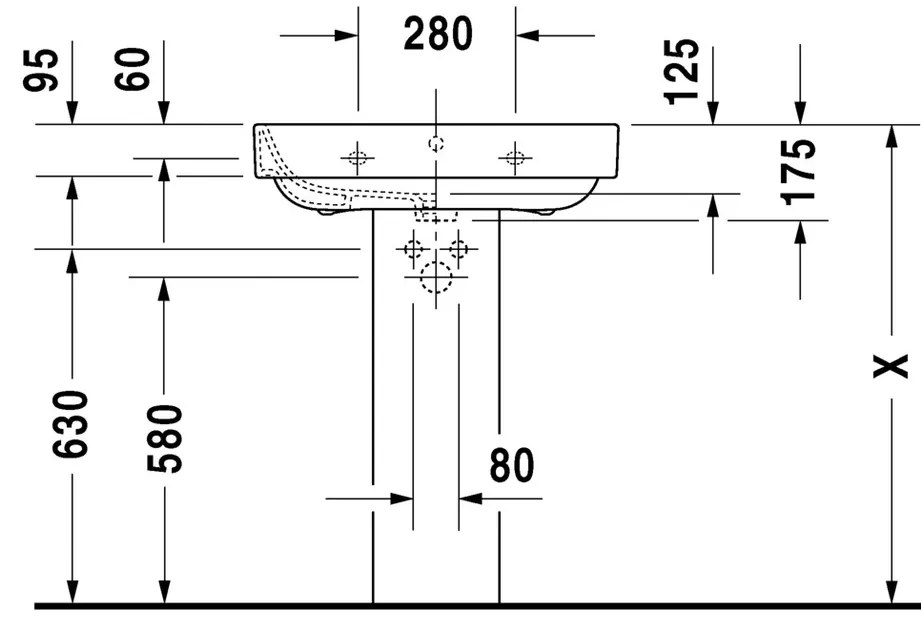 Duravit Happy D.2 - umyvadlo 65x50 cm 2316650000