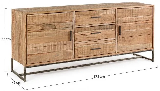 BIZZOTTO dřevěná komoda ELMER 77x175 cm 0746305