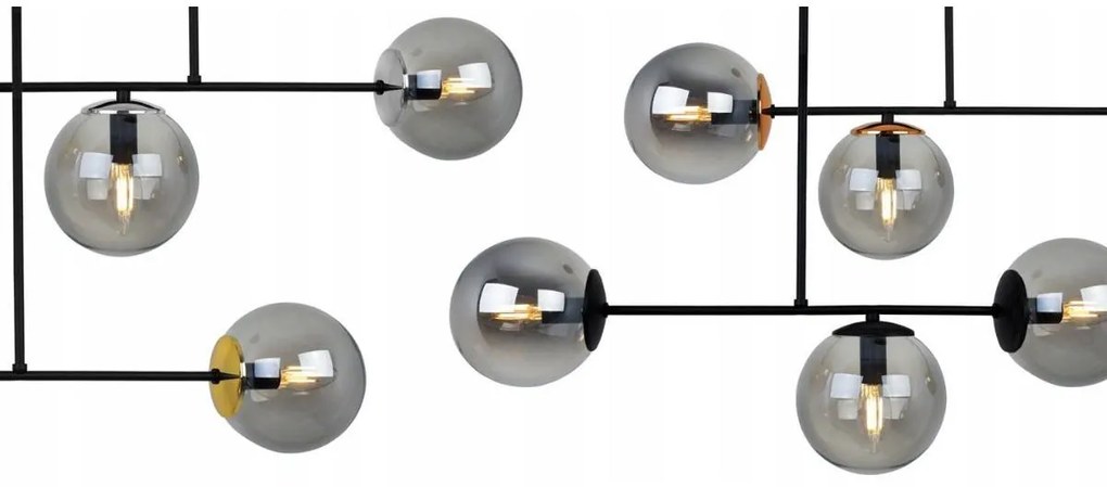 Stropní svítidlo Paris, 3x grafitové skleněné stínítko, (výběr ze 4 barev uchycení)