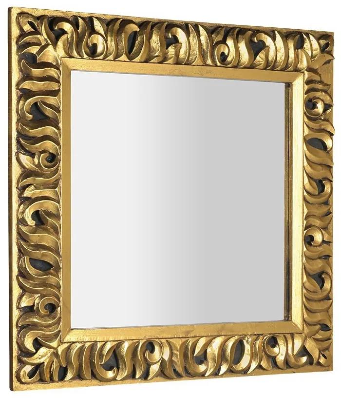 Sapho ZEEGRAS zrcadlo ve vyřezávaném rámu, 90x90cm, zlatá - IN416