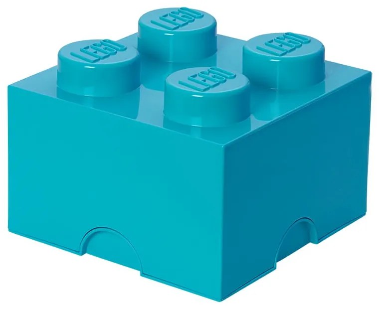 Azurově modrý úložný box čtverec LEGO®