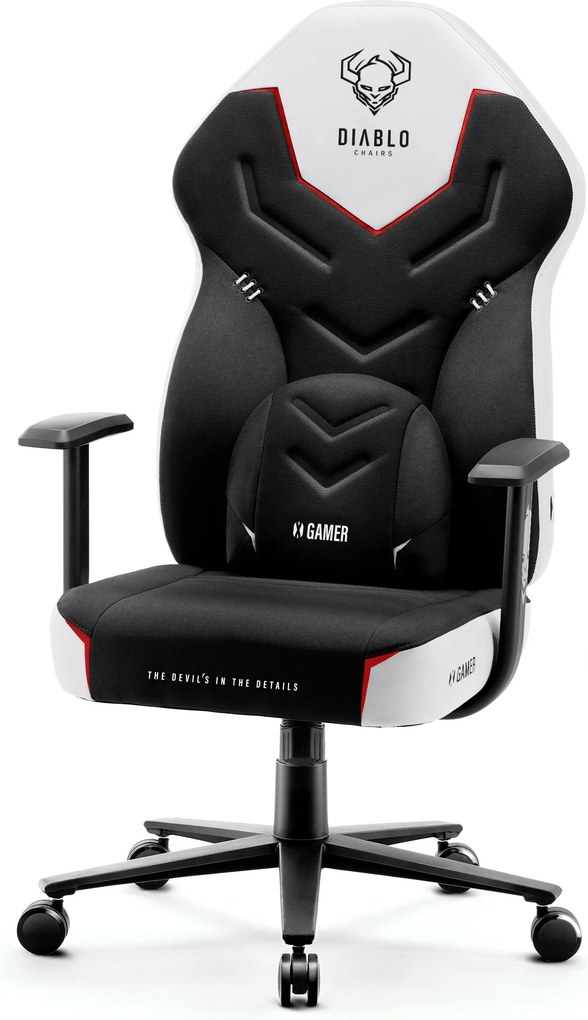 Herní křeslo z eko kůže bílé Normal Size: Diablo X-Gamer 2.0 Snow White