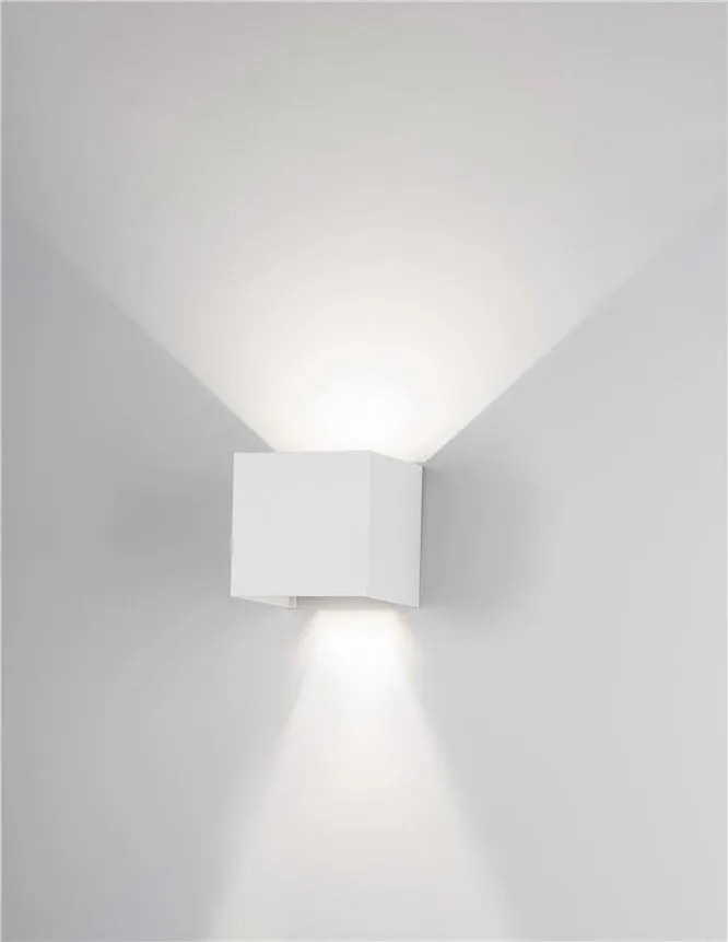NV 747406 Venkovní nástěnné svítidlo COMO bílý hliník LED 2x3W 3000K 220-240V nastavitelný úhel 0-90st. IP54 - NOVA LUCE