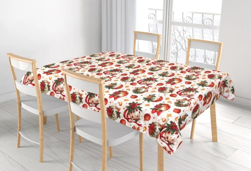 Bellatex Ubrus VÁNOCE Červená,Zlatá 70x70 cm