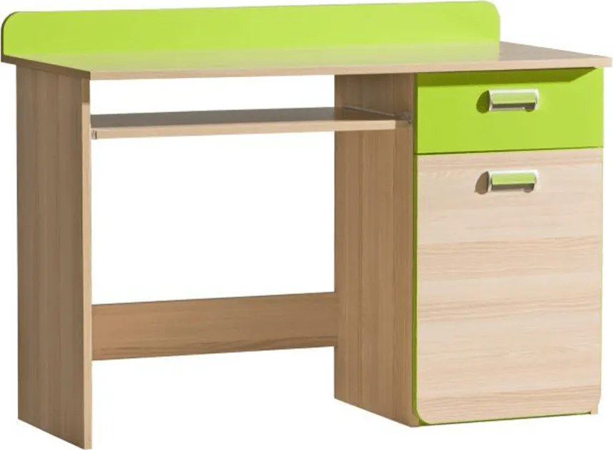 Tempo Kondela PC stůl, jasan / zelený, EGO L10