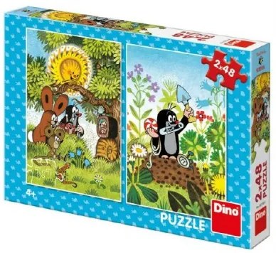 Puzzle Krtek 2x48 dílků 18x26cm v krabici 27x19x4cm