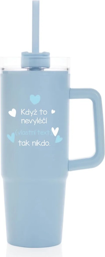 Personalizovaná cestovní termoska s průhledným víčkem - když to nezvládne … tak nikdo