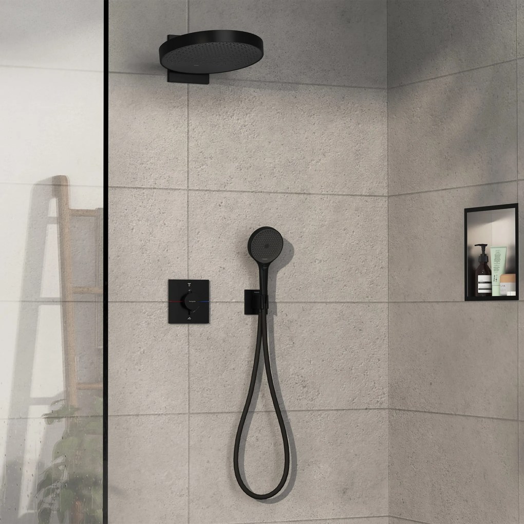 Hansgrohe ShowerSelect Comfort E, termostat pod omítku pro 2 spotřebiče, černá matná, HAN-15572670