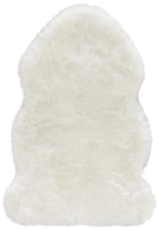Bílý koberec z umělé kožešiny Mint Rugs Superior, 90 x 60 cm