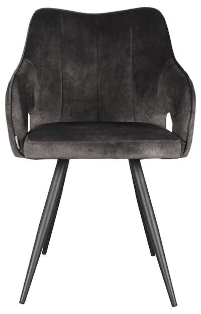 LABEL51 Jídelní židle  55x60x87 cm - antracitový samet