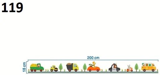 Samolepky na zeď - dopravní prostředky Motiv: 119 - silnice