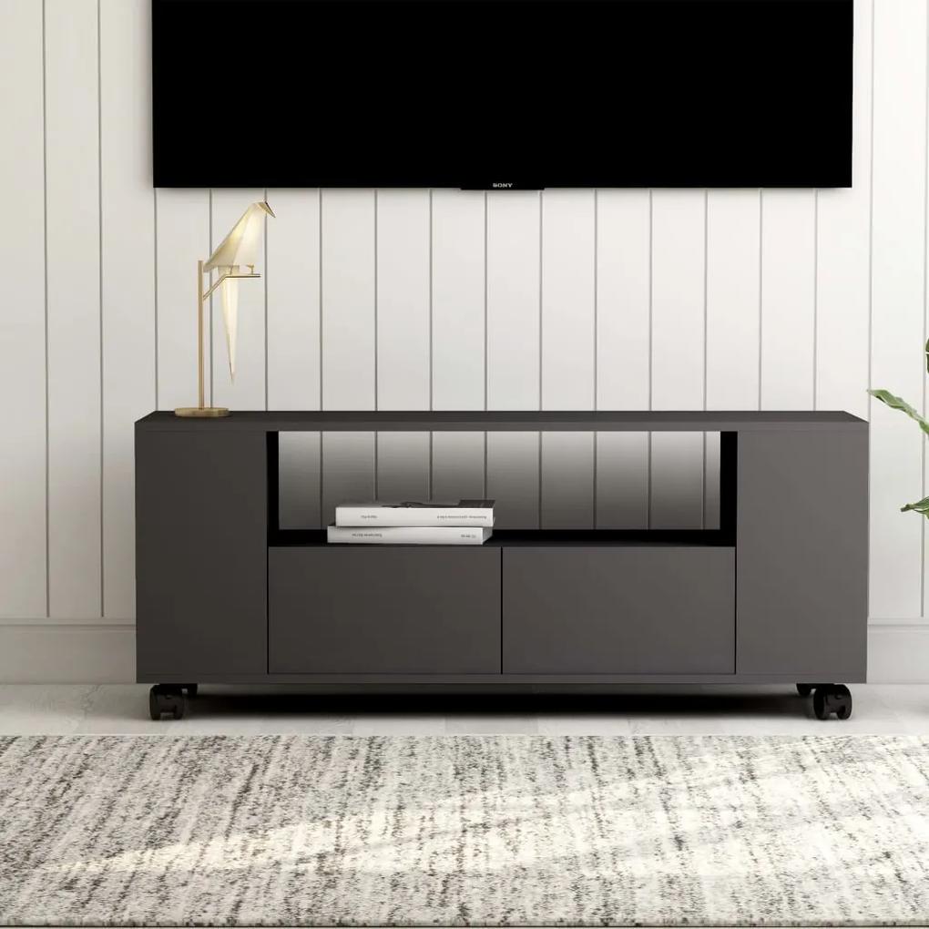 TV stolek šedý 120x35x48 cm kompozitní dřevo - Default Title