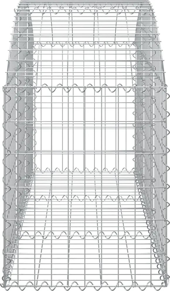 Klenutý gabionový koš 150 x 50 x 60/80 cm pozinkované železo 153453