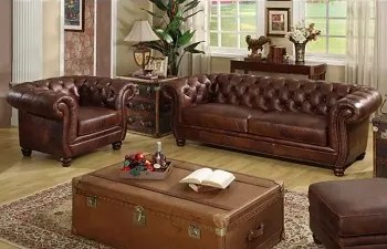 Kožené křeslo Chesterfield Luxury