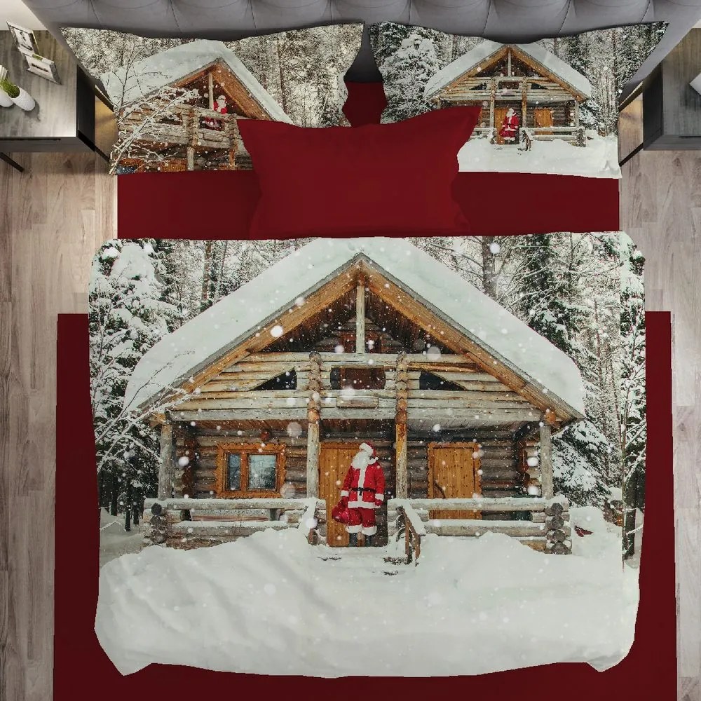 3D Italské povlečení 100% bavlna Santa - 220x200 / 2x70x90 cm