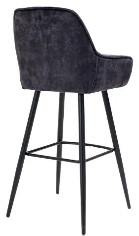 Designová barová židle Garold šedý samet