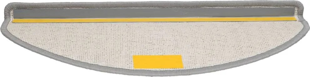 Schodové rohože 10 ks 65 x 21 x 4 cm šedé, půlkulaté, velké 149799