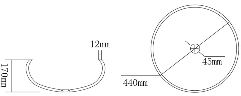 Mexen Celia, skleněné umyvadlo na desku 44 x 44 cm, čirá, 24034400