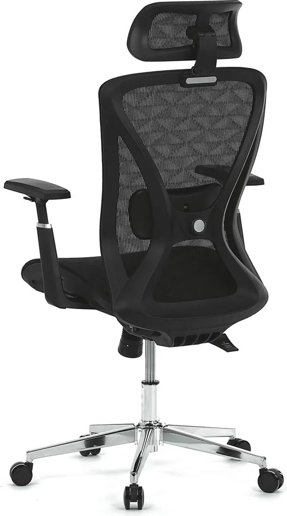 Ergonomická kancelářská židle NILS - černá síťovina