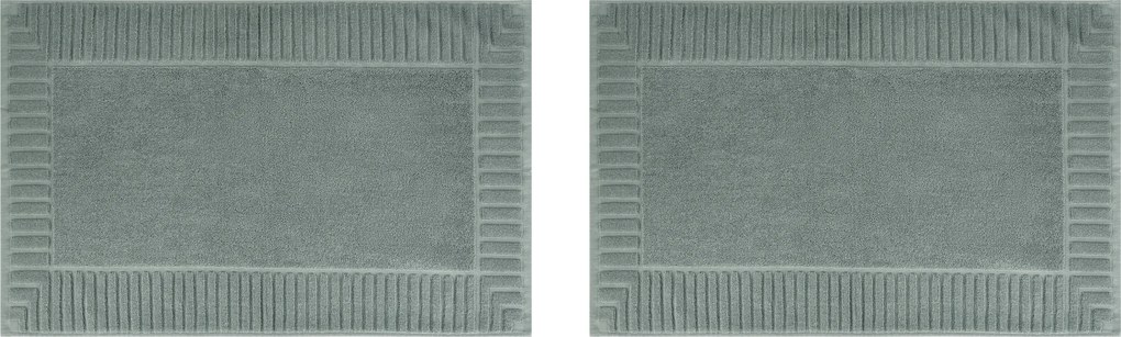 Livarno® Koupelnová froté předložka, 2 kusy (stříbrná/modrá)