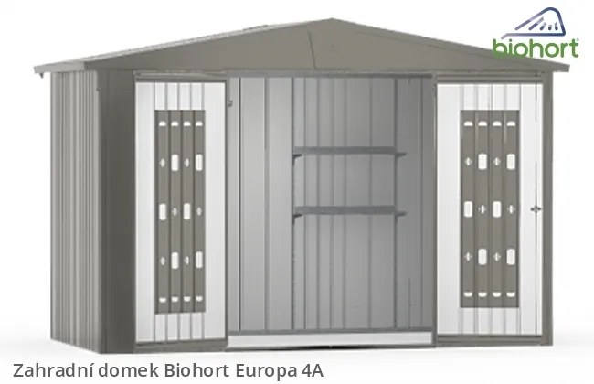 Biohort Zahradní domek EUROPA 4A Barva: stříbrná metalíza