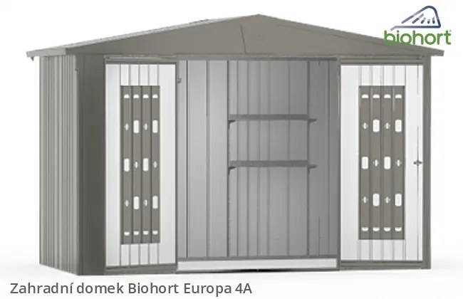 Biohort Zahradní domek EUROPA 4A Barva: tmavě šedá metalíza