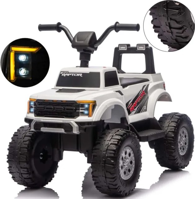 Elektrické autíčko Ford F-150 Raptor bílé