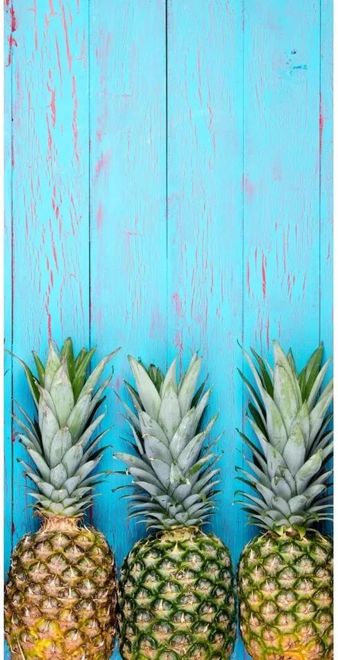 CARBOTEX Plážová osuška Ananas Blue, 70 x 140 cm