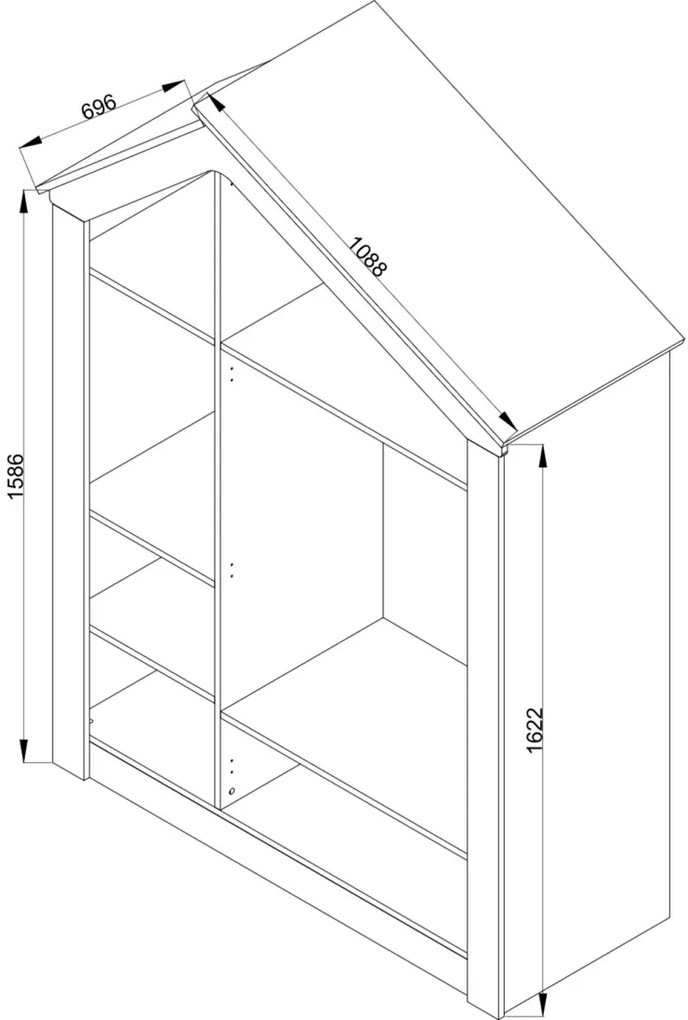Šatní skříň 3D s osvětlením Boom - bříza/růžová