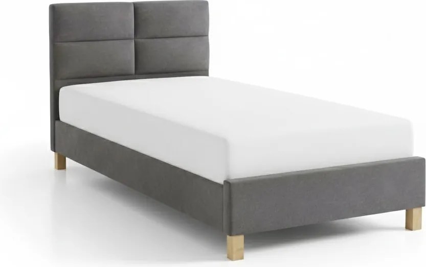 Postel Sierra Velvet 90 x 200 cm, šedá