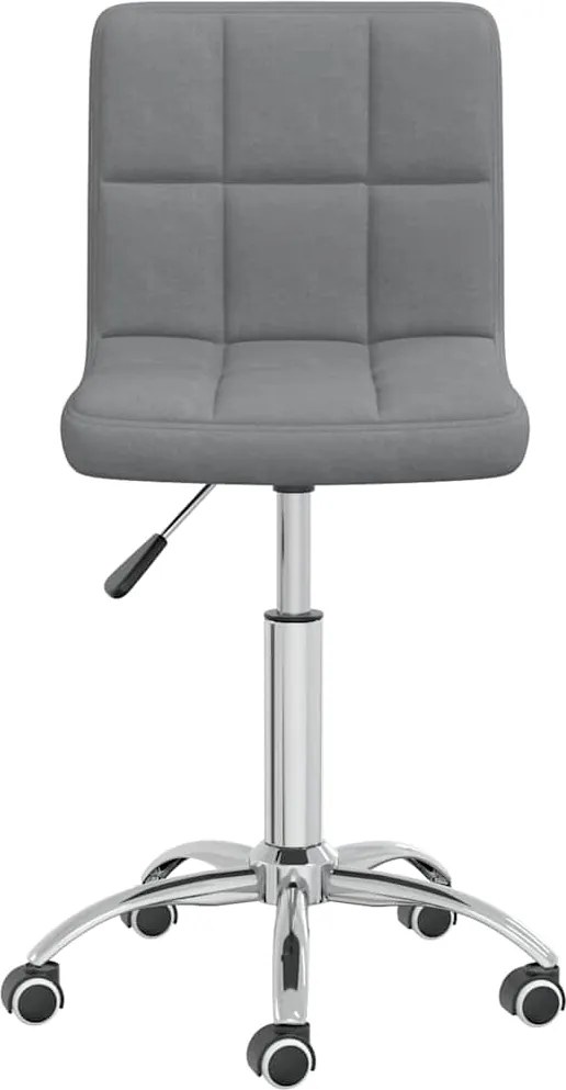 Otočná jídelní židle světle šedá textil 3087531