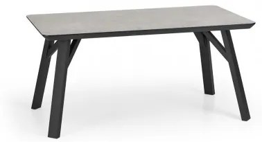 Jídelní stůl Halifax - 160x90x76 cm (beton/černá)