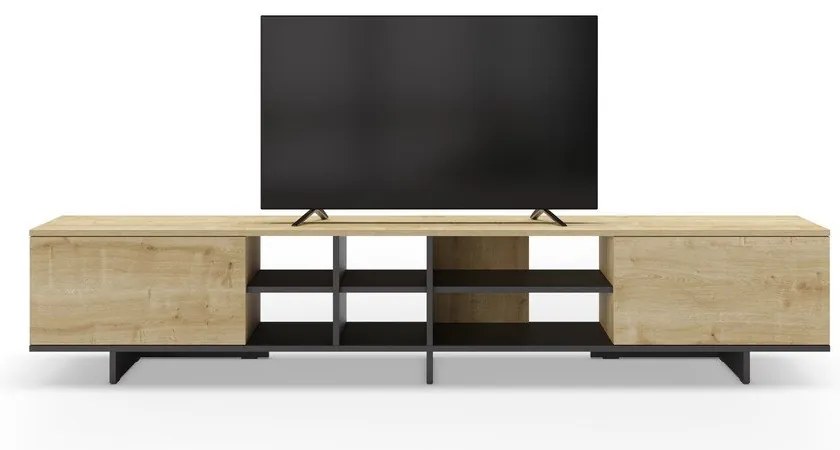 TV stolek v dekoru dubu v přírodní barvě 230x44 cm Cequoia – Marckeric