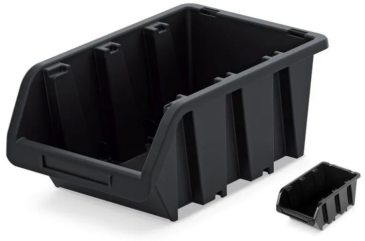 Prosperplast Plastový úložný box STORABLE černý, varianta 11,5 cm