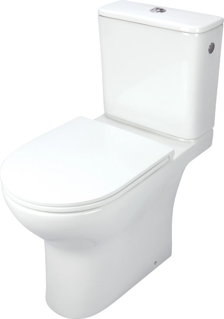 Deante WC kombi bez okraje Jasmin se zadním odpadem a WC sedátkem SoftClose -