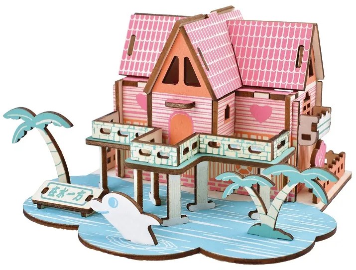 Woodcraft construction kit Woodcraft Dřevěné 3D puzzle Letní dům