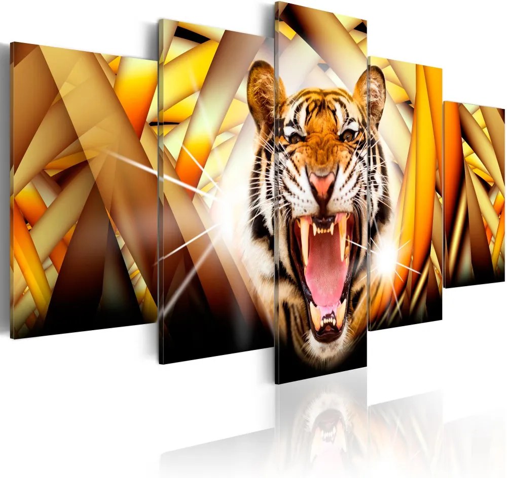 Obraz na plátně Bimago - Energy of Tiger 100x50 cm