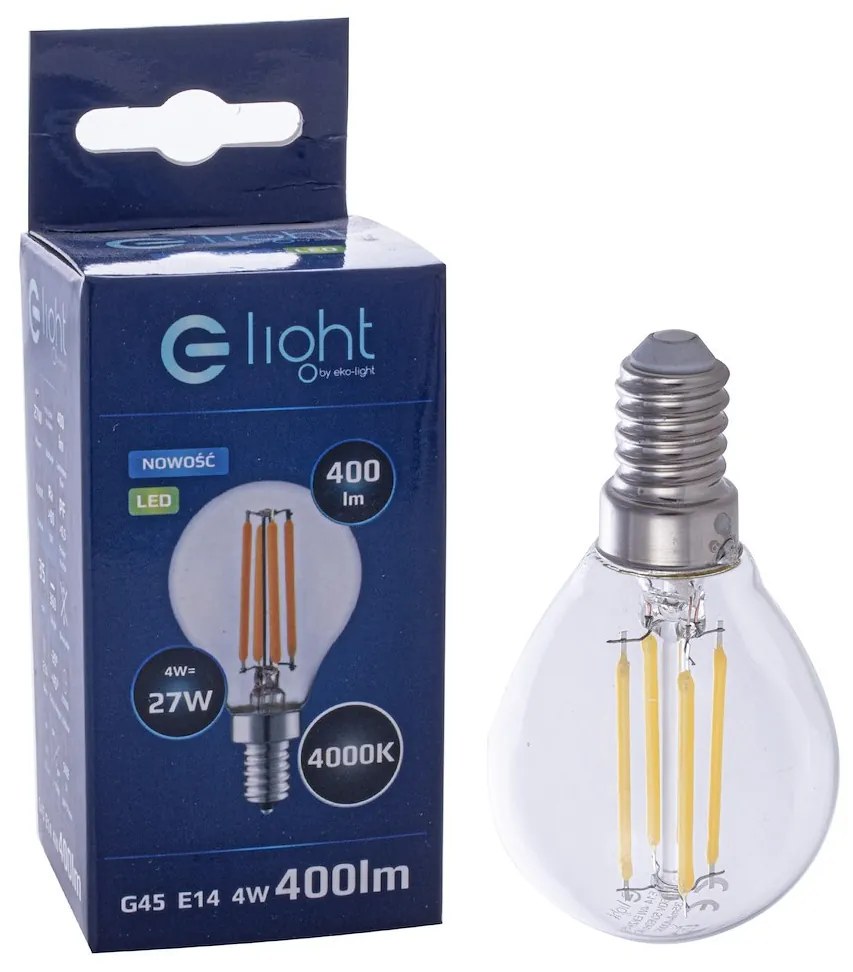 Dekorační LED žárovka E14 neutrální 4000k 4w 400 lm