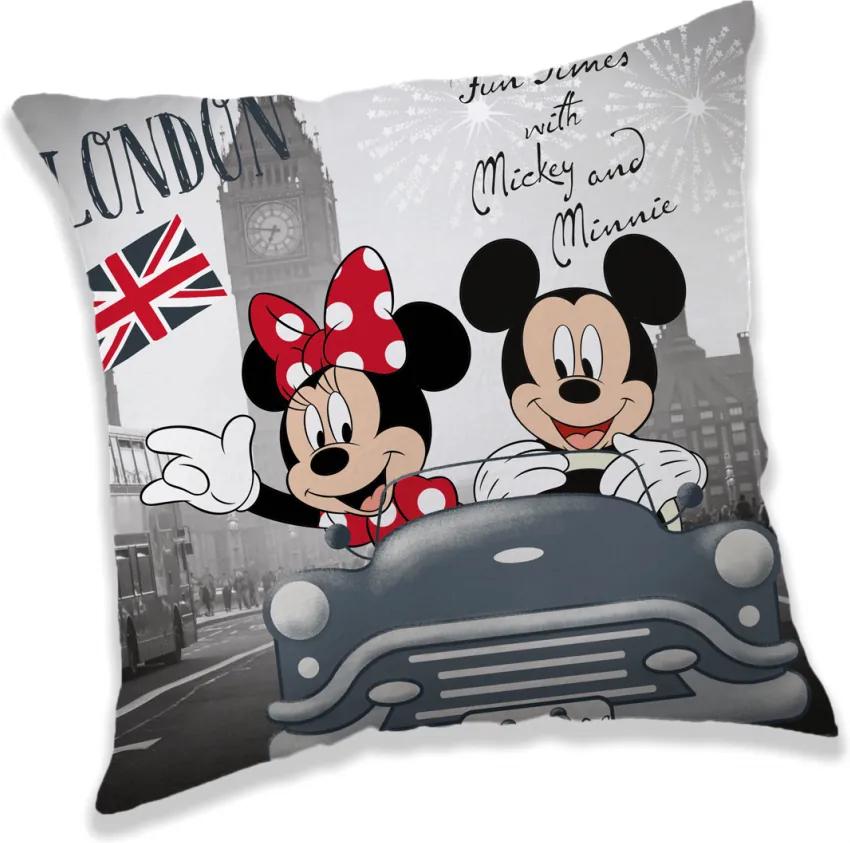 Vesna | Polštářek Mickey and Minnie in London 40x40 cm