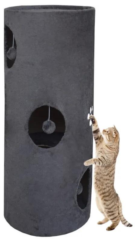 Škrabací válec pro kočky tower Grafitová barva 100 cm