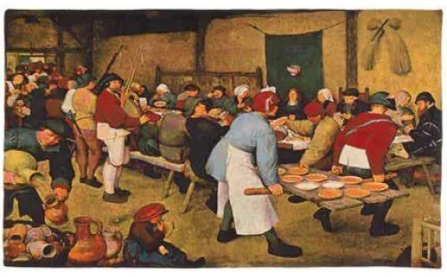 Gobelín - Le repas de noce by Bruegel | BIANO