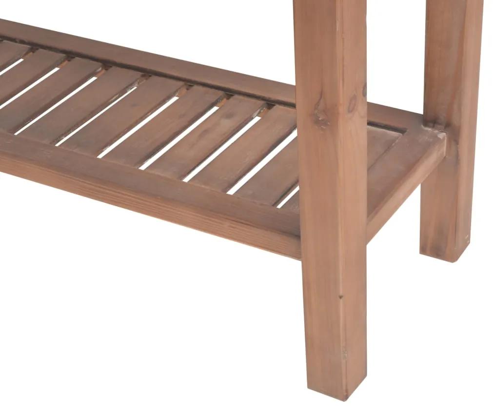 Konzolový stolek z masivního jedlového dřeva 122 x 35 x 80 cm